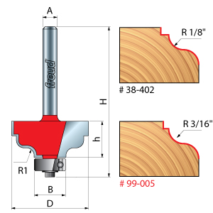 Freud Ogee Style Router Bits
